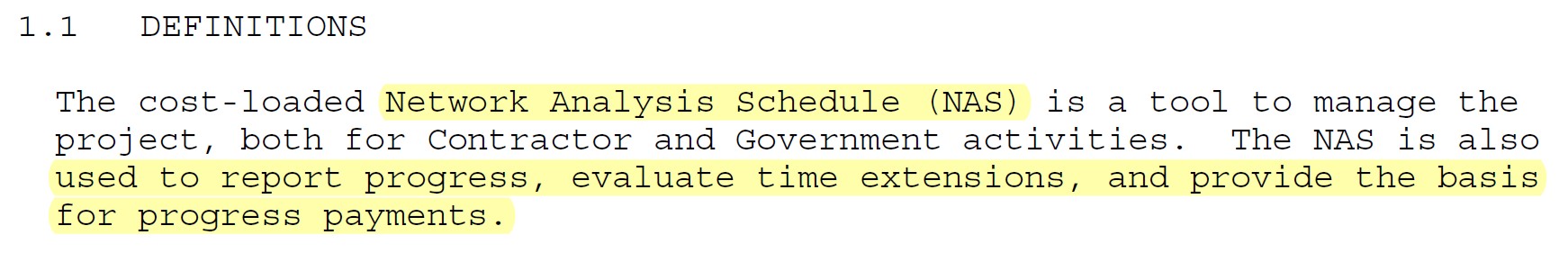 NAVFAC Scheduling Specification and Standards | CPM-SS